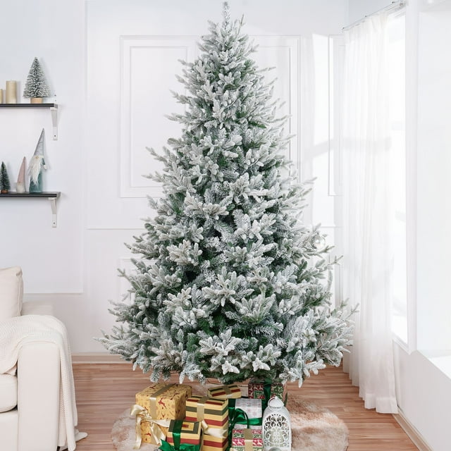 Home Imports Emporium Ginebra Snow Flocked Christmas Tree Prelit ...