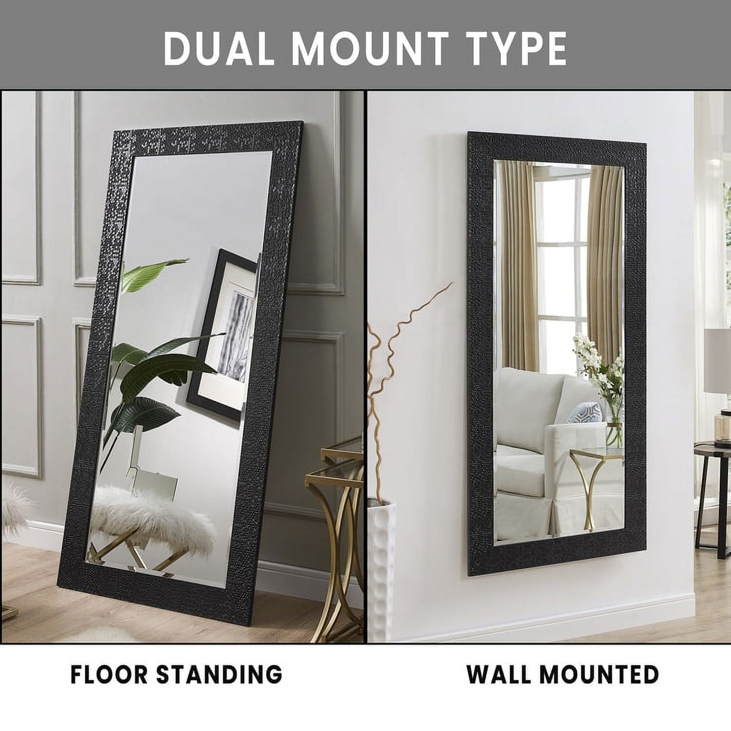 Home Imports Emporium Mosaic Style Full Length Mirror Standing Hanging/Leaning Against Wall ...