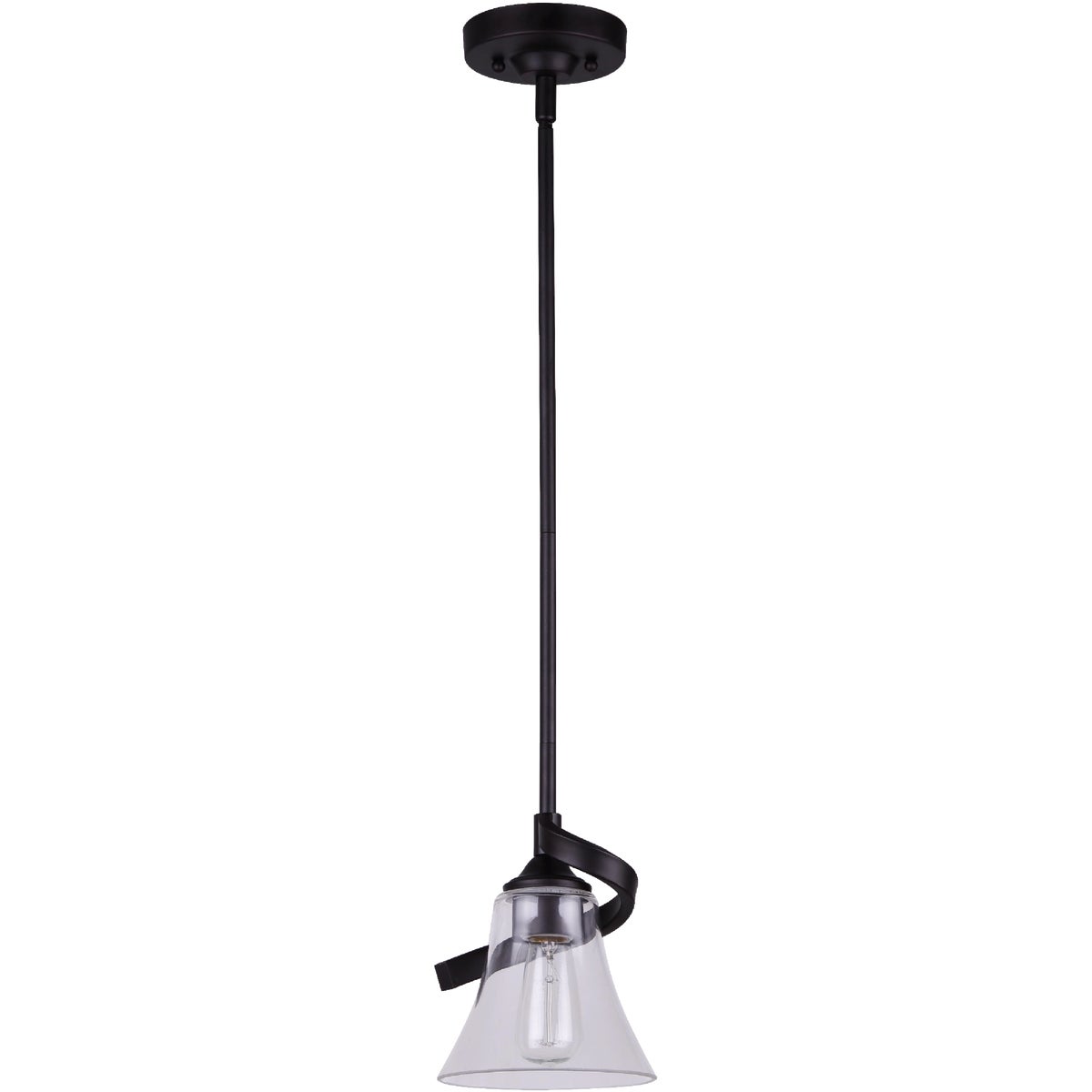 Home Impressions 1-Bulb Oil Rubbed Bronze Incandescent Rod Pendant ...