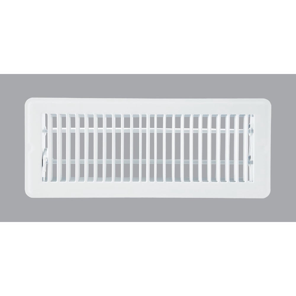 Home Impressions 4 In. x 12 In. White Steel Floor Register 1FL0412WH-NH ...
