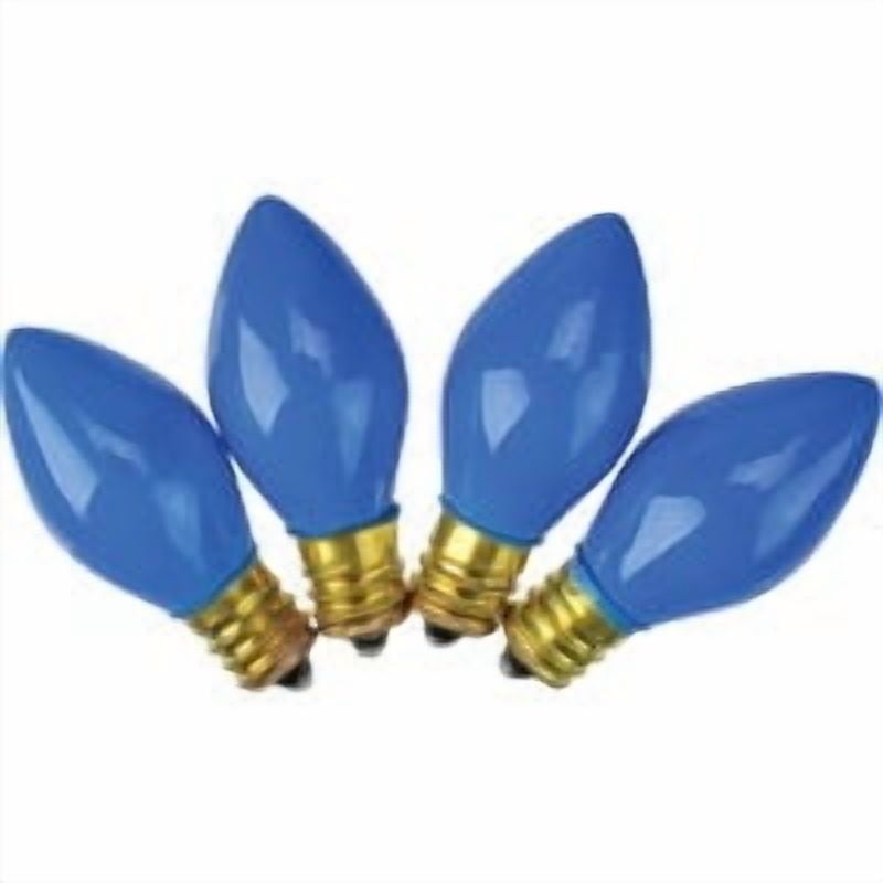 Home Impressions C7 Blue Ceramic 125V Replacement Light Bulb (4-Pack ...