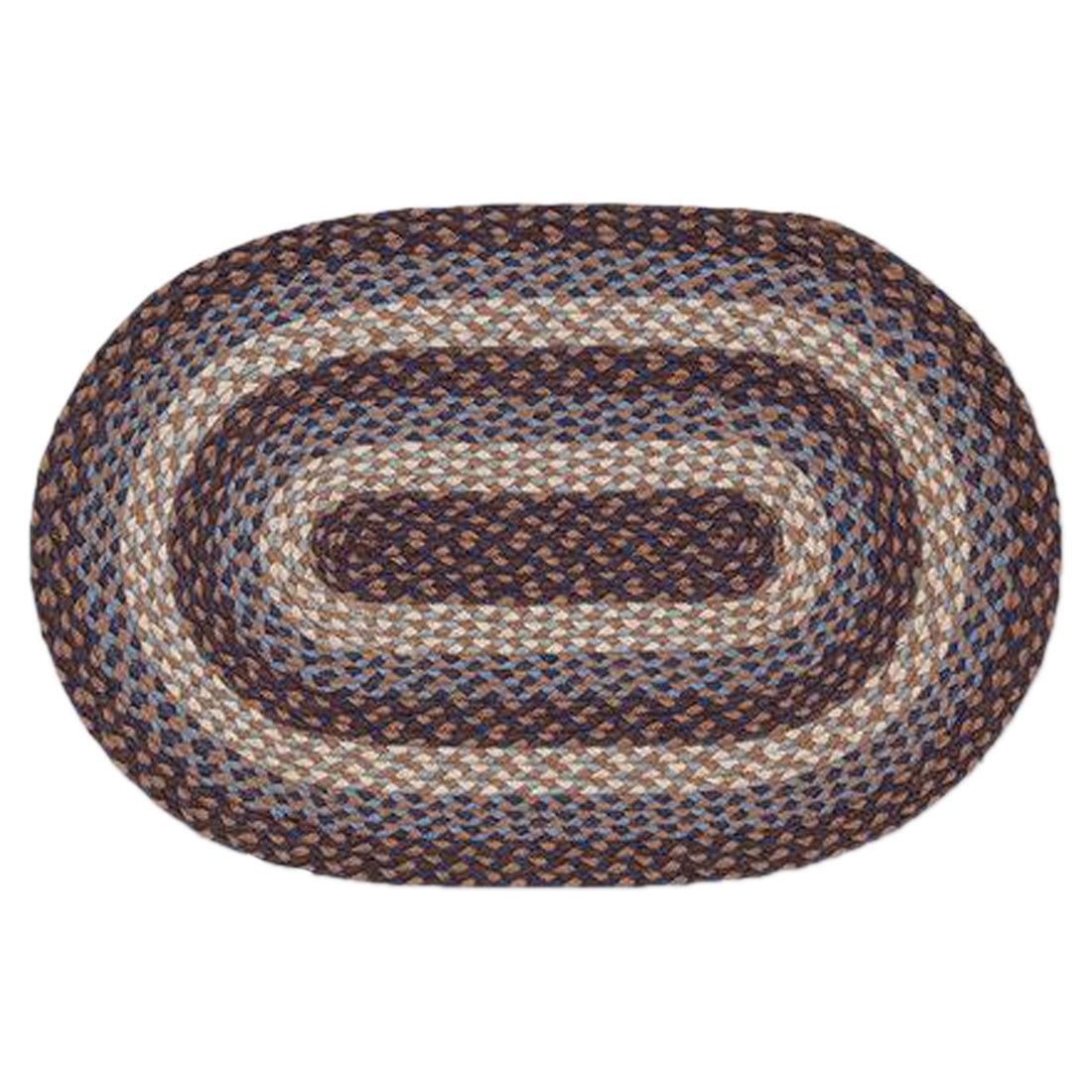 Home Indoor Decorative C-743 Blue Oval Braided Jute Rug - 27"x45 ...