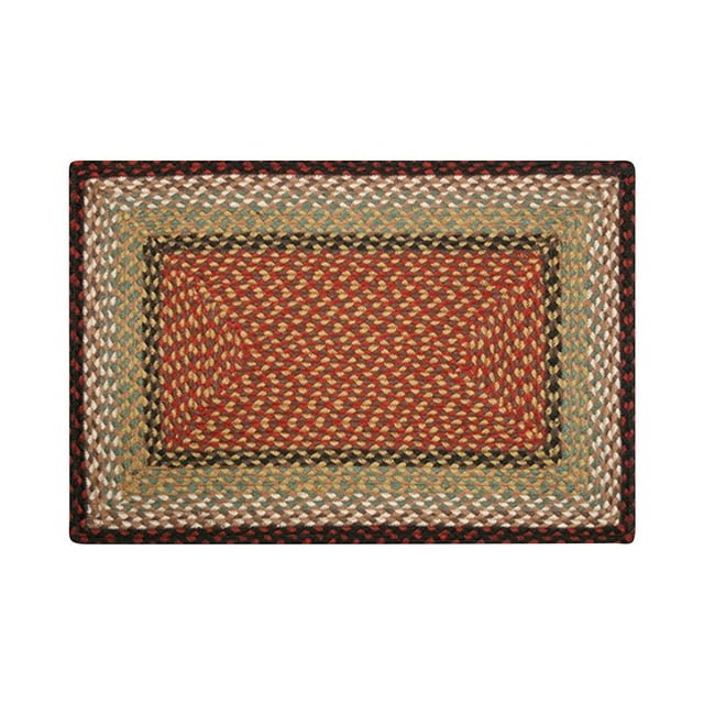 Home Indoor Decorative Jute C-019 Burgundy, Mustard Braided Rug ...