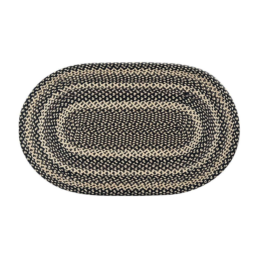 Home Indoor Decorative Jute C-123 Ebony, Ivory, Chocolate Braided Rug ...