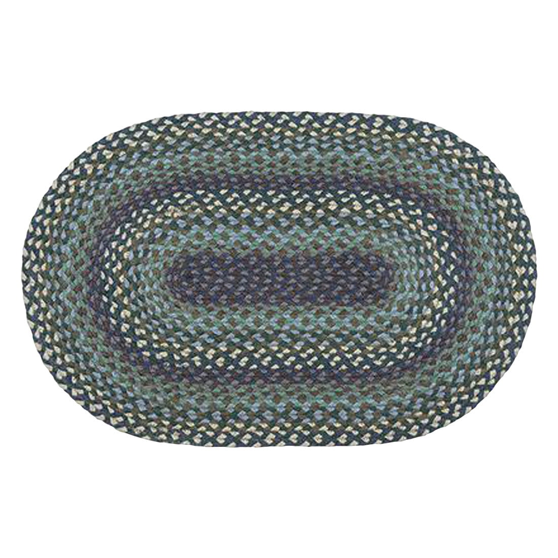 Home Indoor Decorative Jute C-503 Blueberries & Cream Oval Braided Rug ...