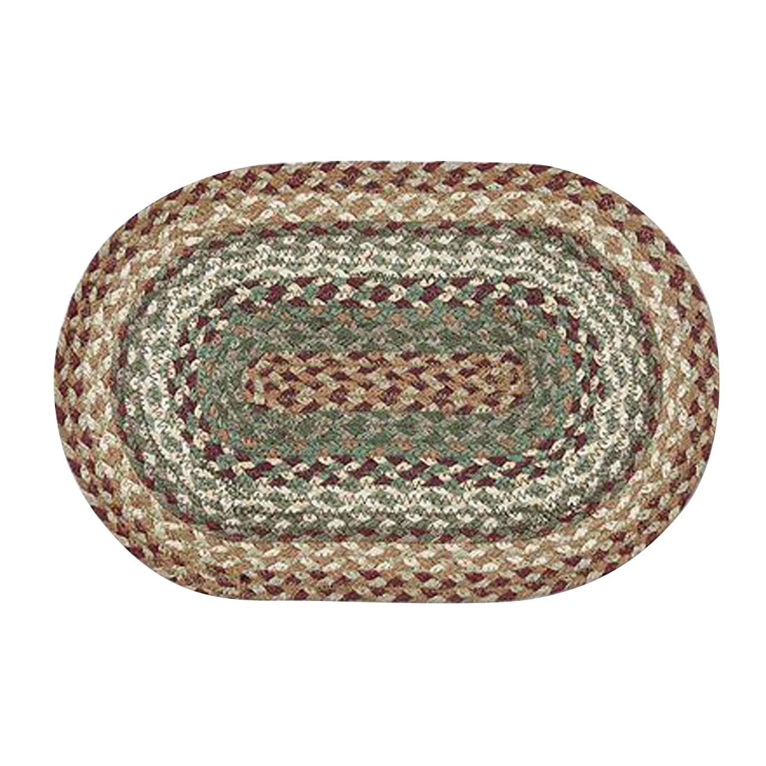 Home Indoor Decorative Jute MS-413 Buttermilk, Cranberry Oval Swatch Rug - 10"x15" - Walmart.com