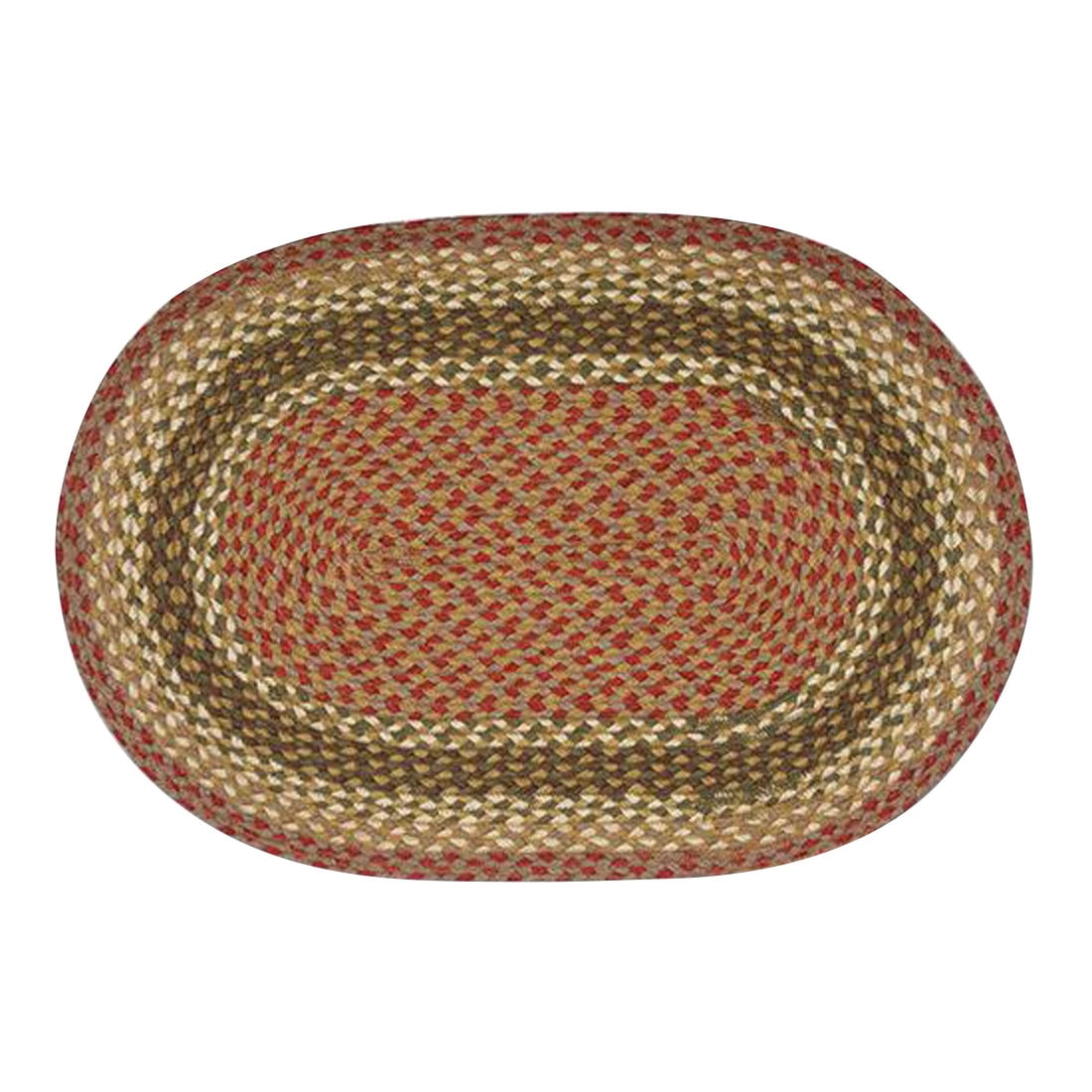 Home Indoor Decorative Jute RC-24 Olive, Burgundy, Gray Oblong Braided ...