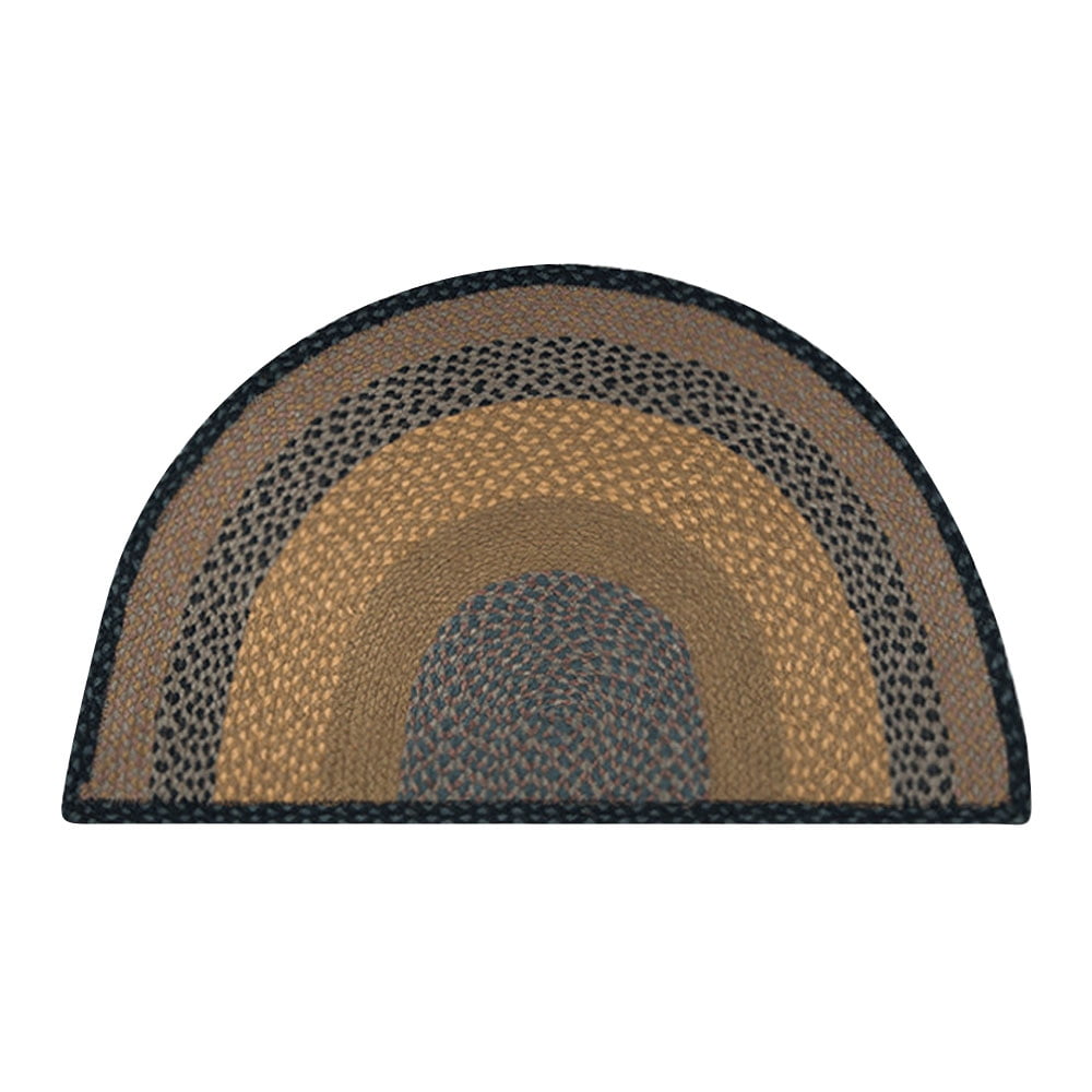 Home Indoor Decorative Jute SC-099 Brown, Black, Charcoal Braided Slice ...