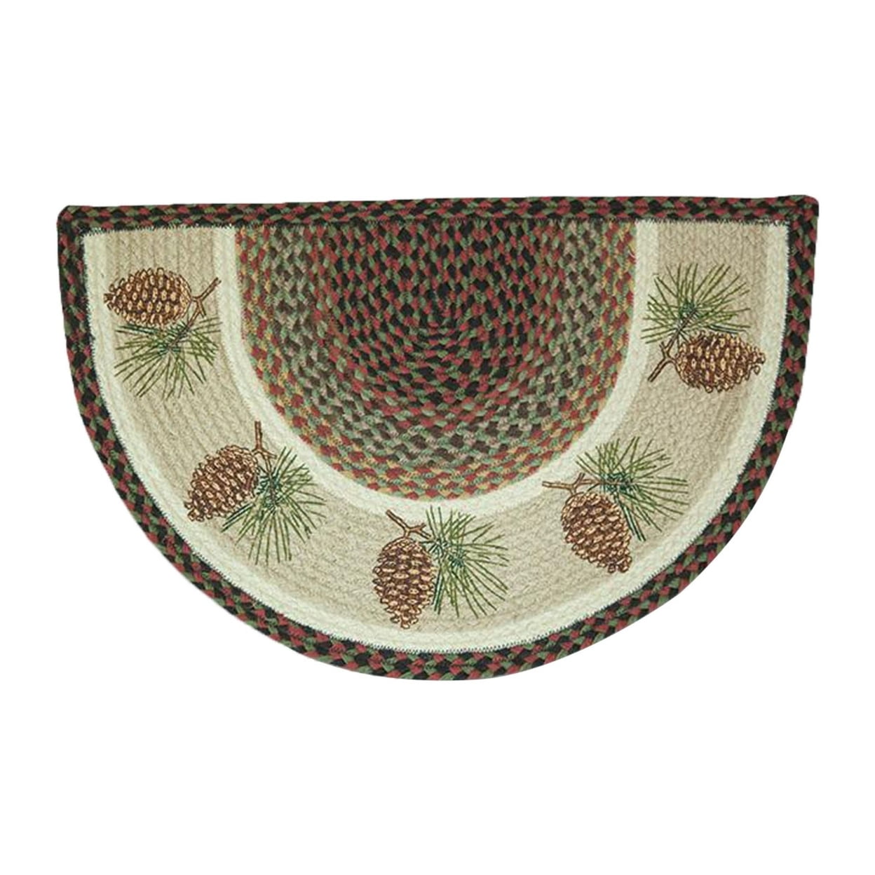 Home Indoor Decorative Jute SCP-81 Pinecone Printed Slice Rug - 18"x29 ...