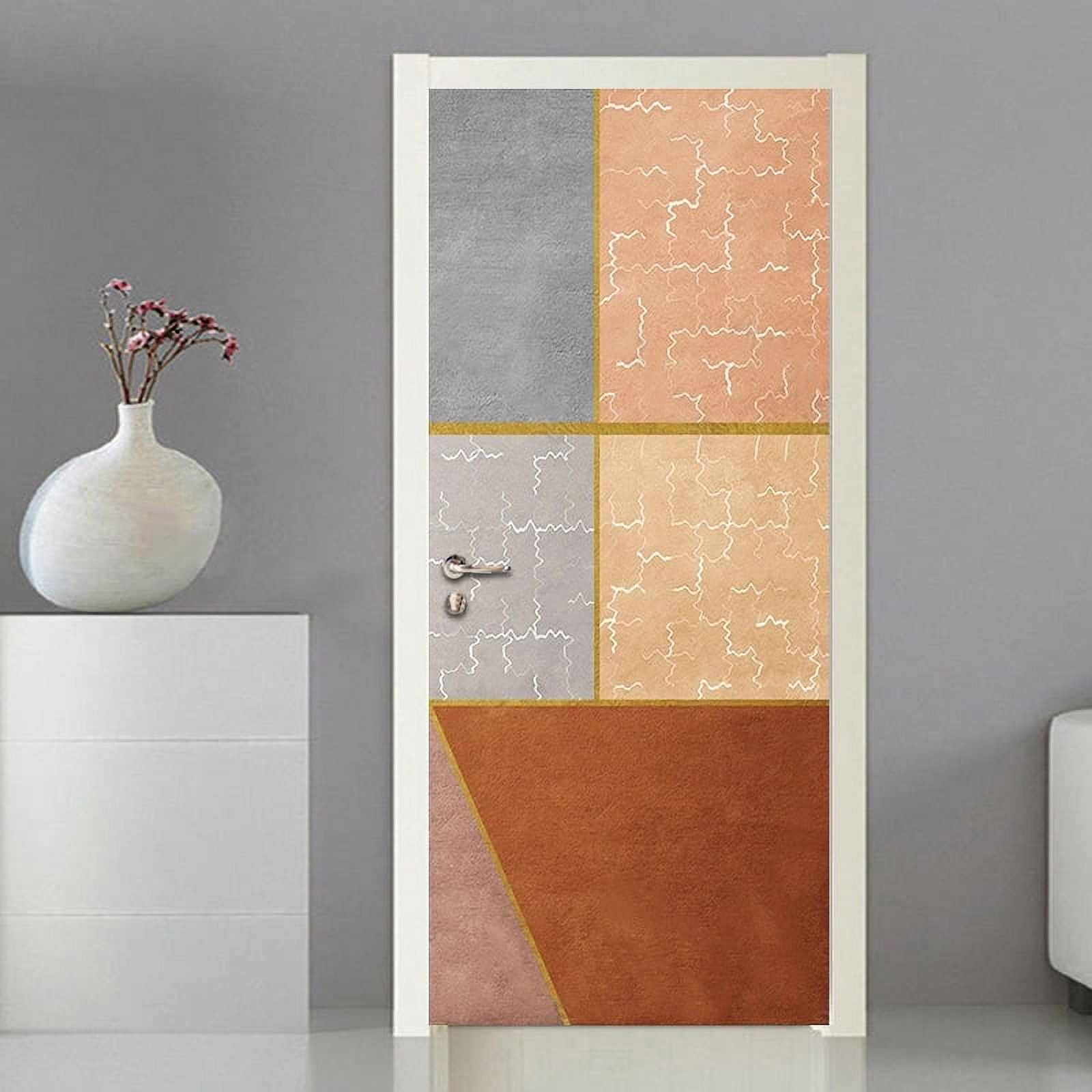 Home Interior Decoration Door Stickers Waterproof PVC Self-adhesive 3D ...