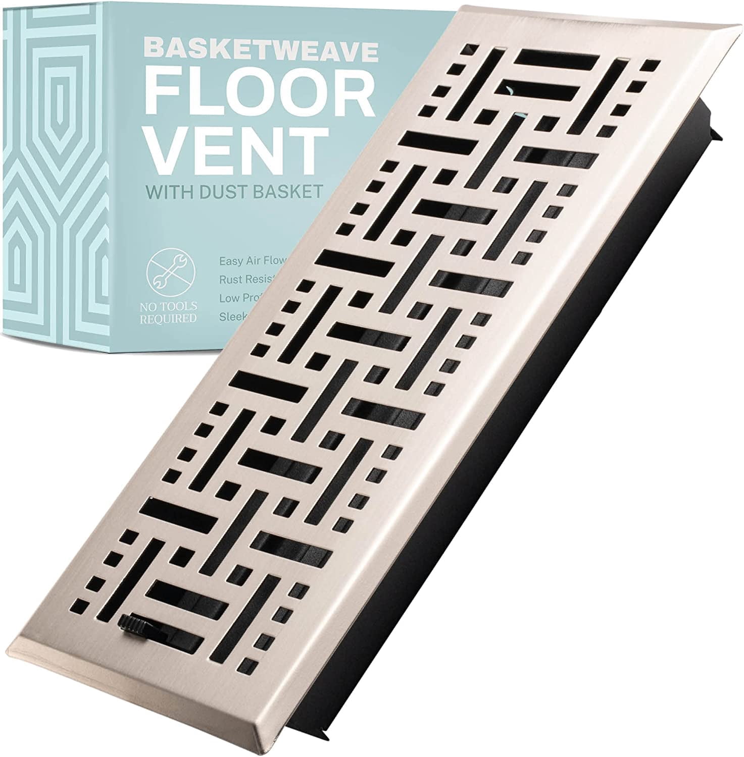 2x14 Floor Vent Cover Floor Register with Mesh Cover Trap, Heat and Air ...