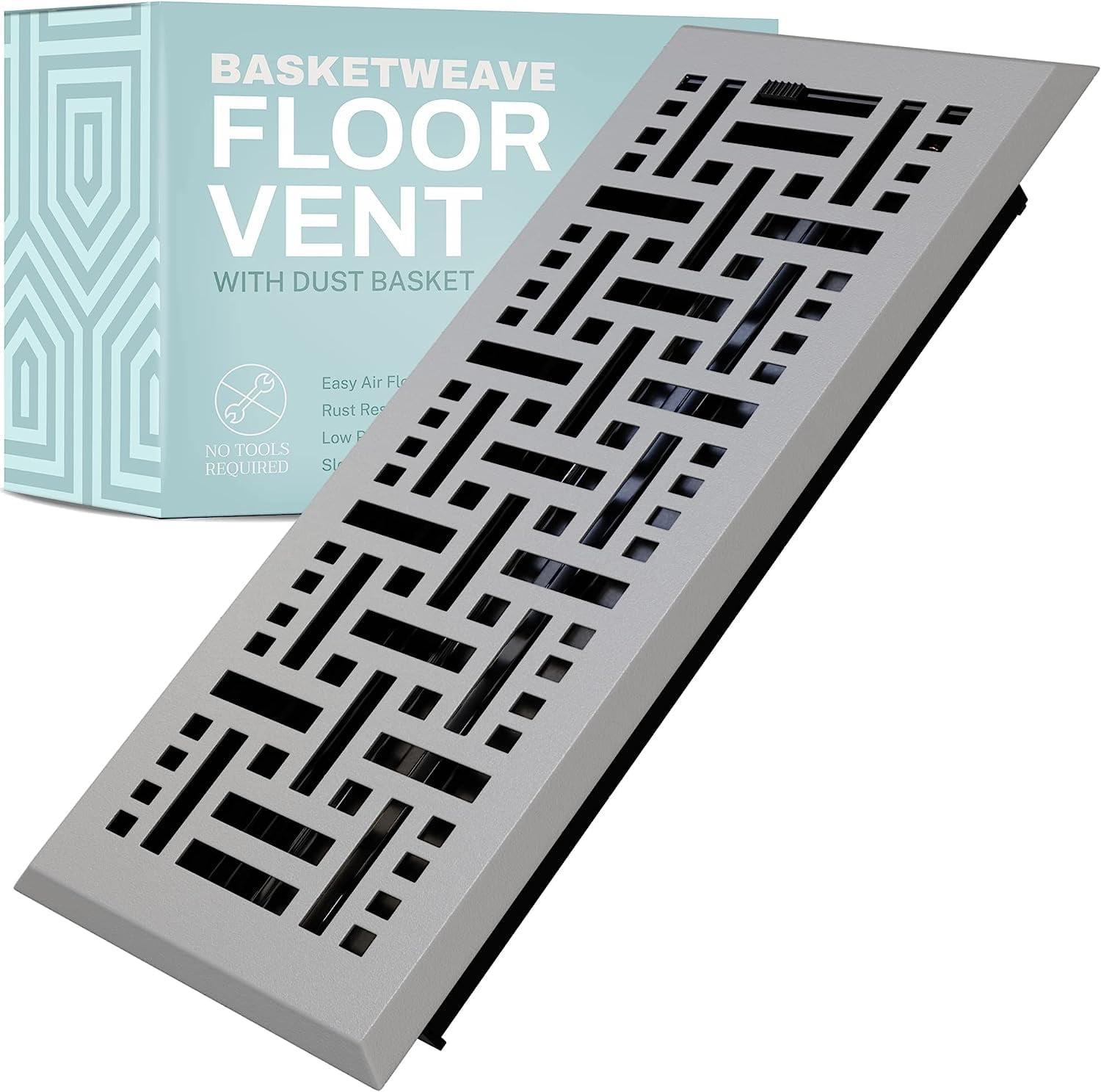4x10 Floor Vent Cover Floor Register with Mesh Cover Trap, Heat and Air ...