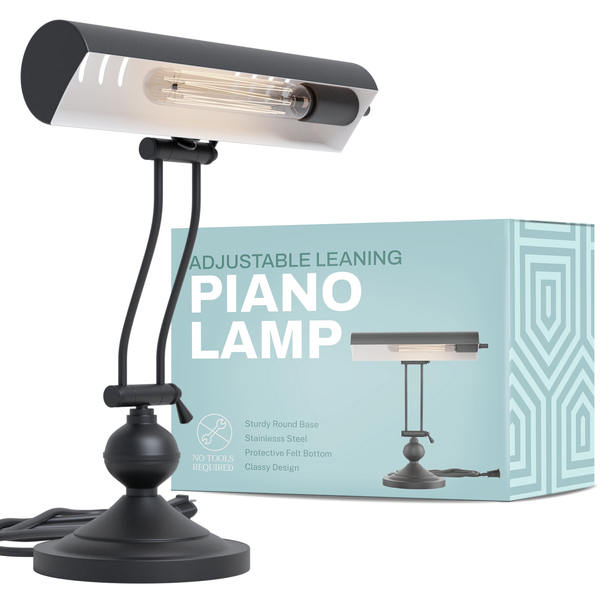 Home Intuition Vintage, Adjustable, Stainless Steel Piano Desk Lamp for ...