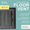 2x14 Floor Vent Covers Floor Register with Mesh Cover Trap, Heat and ...