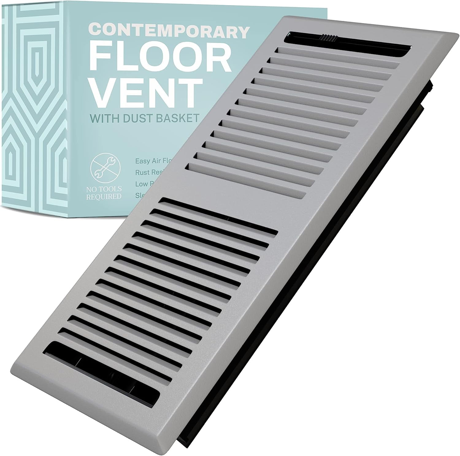 Home Intuition Contemporary 4x12 Inch Decorative Floor Register Vent ...