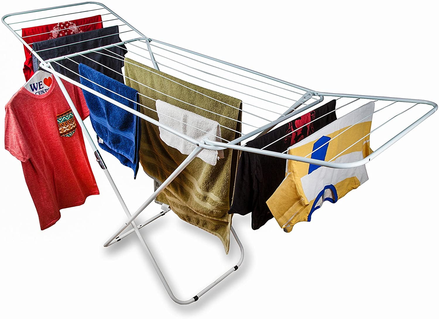 Free Shipping! Home Intuition Foldable Clothes Drying Rack Dryer (White ...
