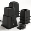 Free Shipping! Iprimio 3" Bed and Furniture Risers - 6-Pack Black Round ...