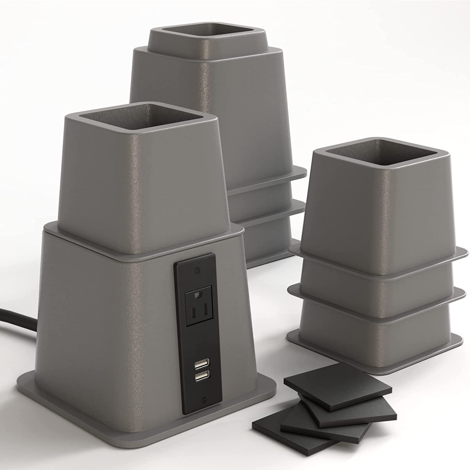 Free Shipping! Home Intuition Heavy Duty Adjustable Bed Risers ...