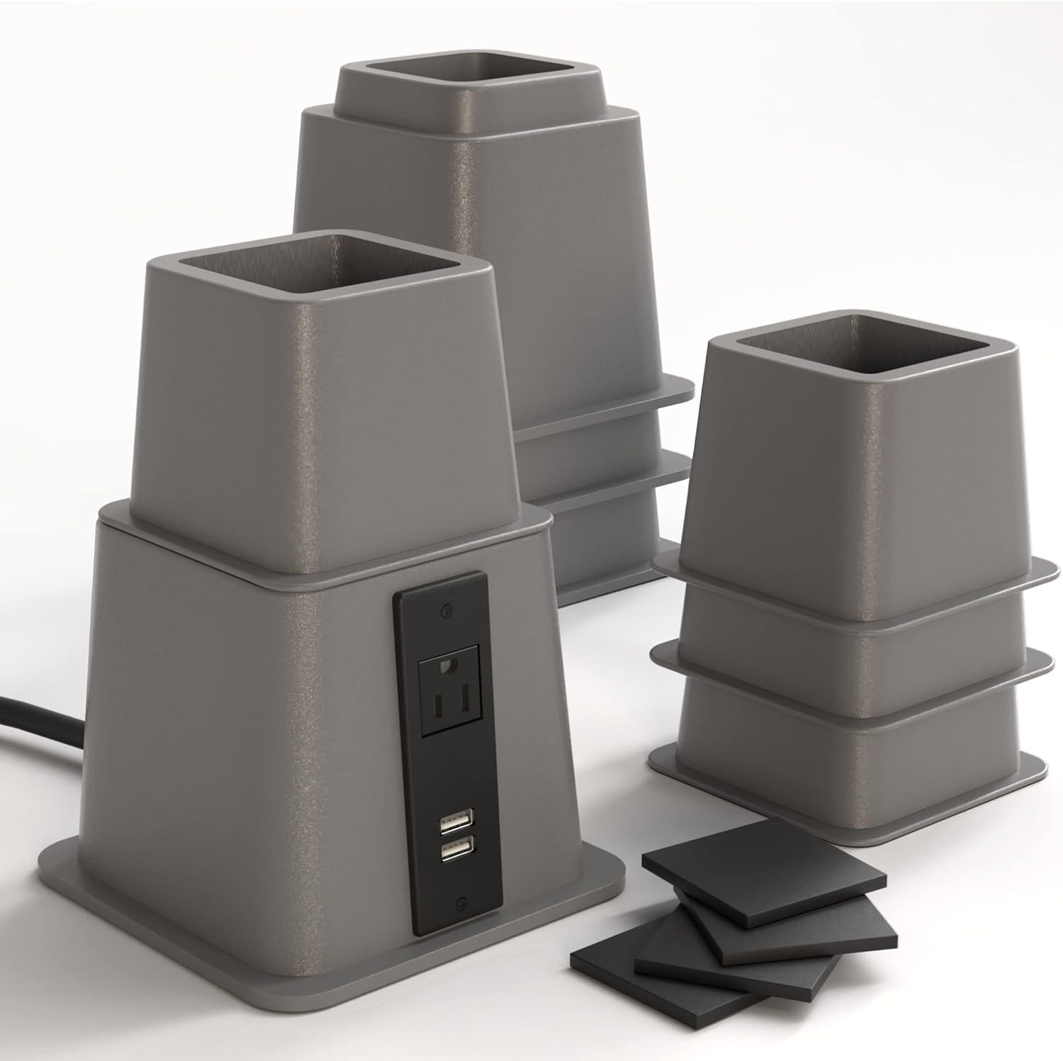 Free Shipping! Home Intuition Heavy Duty Adjustable Bed Risers ...