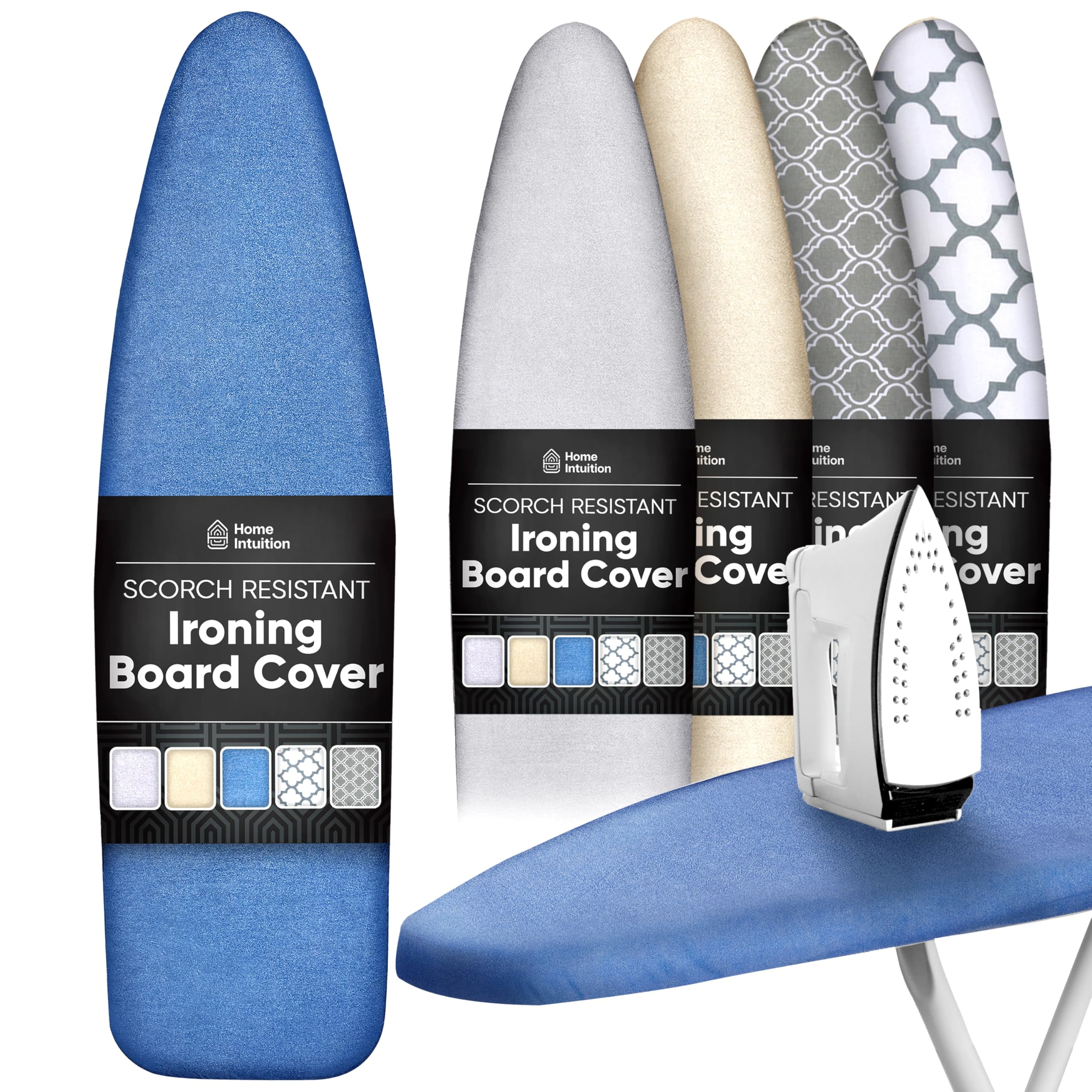 Home Intuition Ironing Board Cover and Pad, 15x54 inches, Thick Padding ...