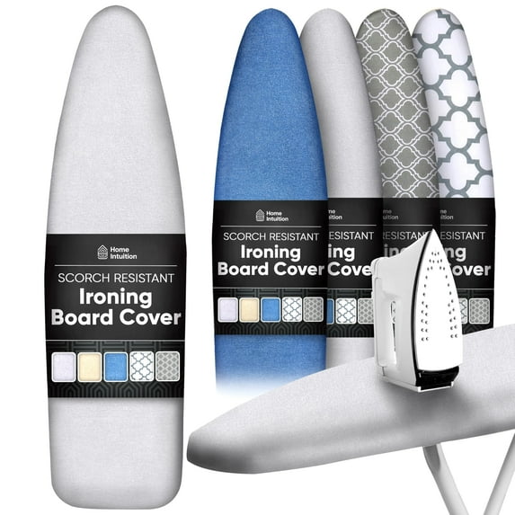 Home Intuition Iron 15x54 Inch Scorch Resistant Ironing Board Cover and ...