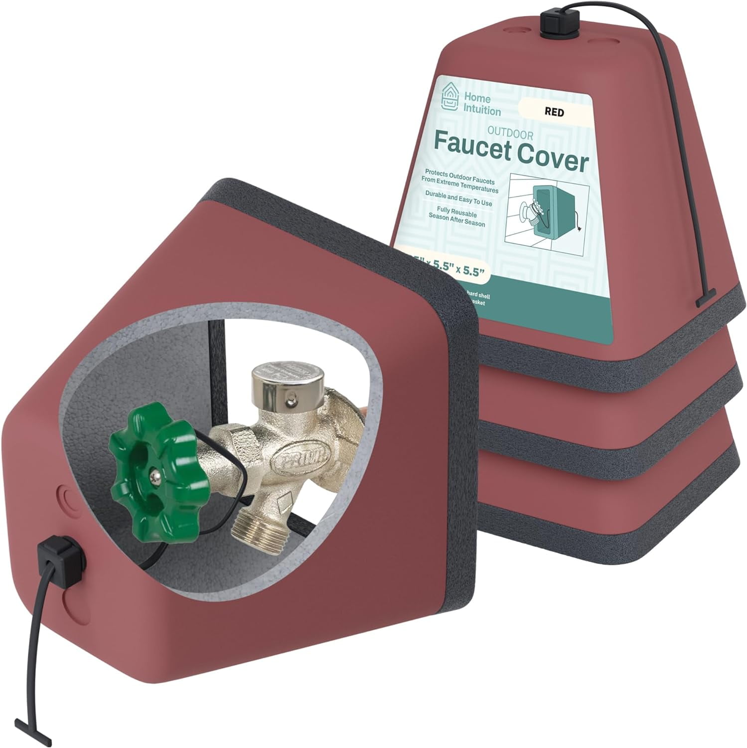 Home Intuition Plastic Faucet Cover, Red, 3-Pack - Walmart.com