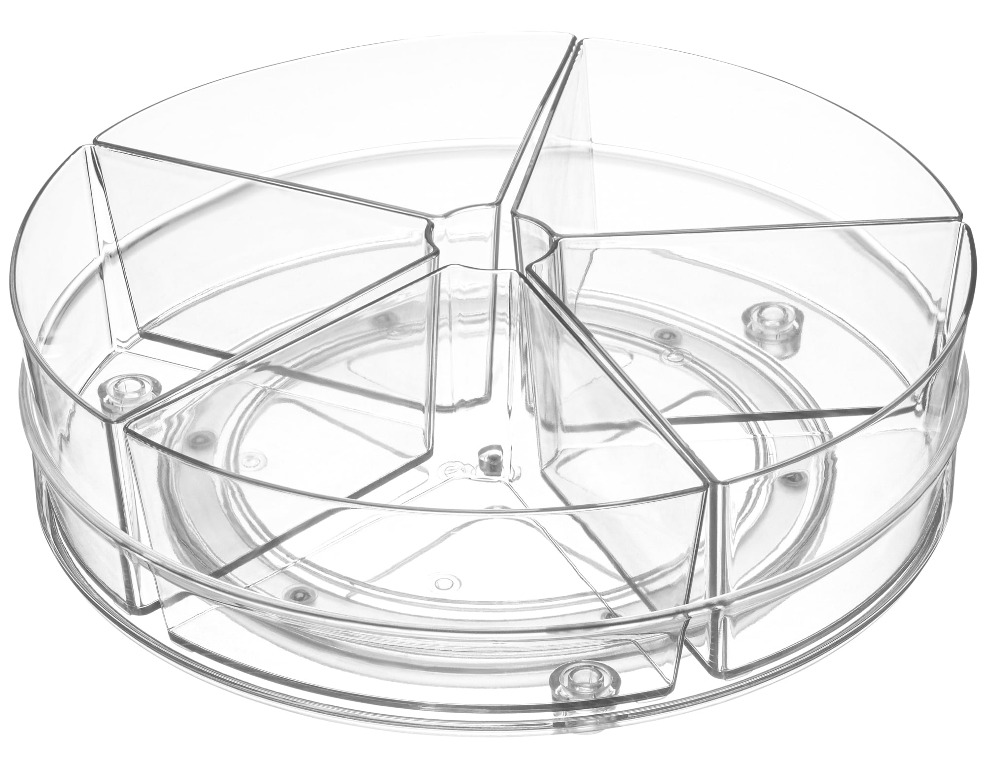Home Intuition Round Plastic Lazy Susan Turntable Food Storage ...
