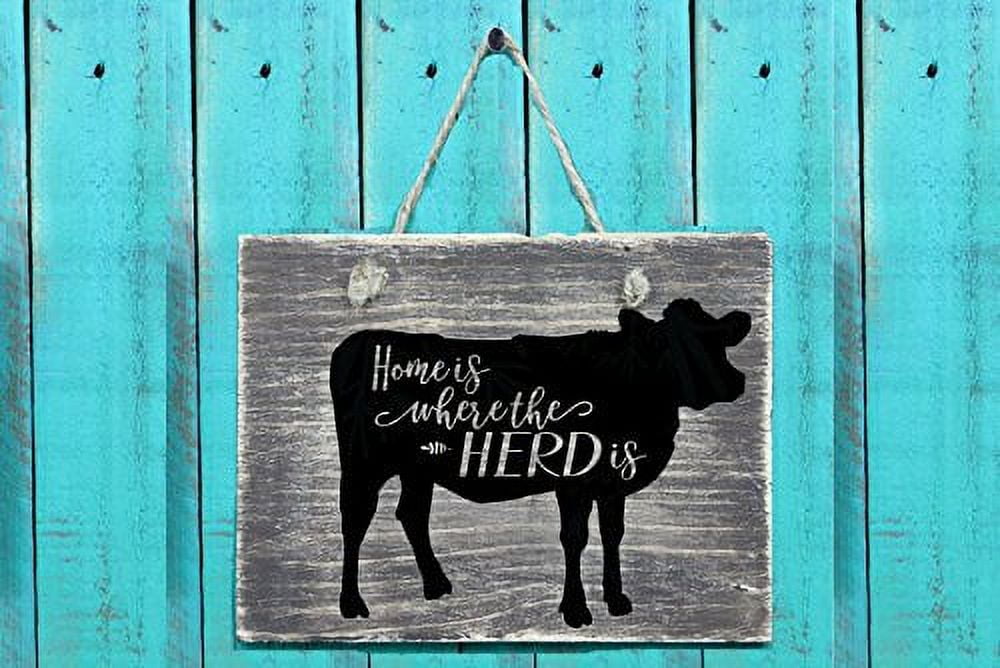 Home Is Where Herd Is Vinyl Decals Wall Art Stickers Farm Quotes 15x12 ...