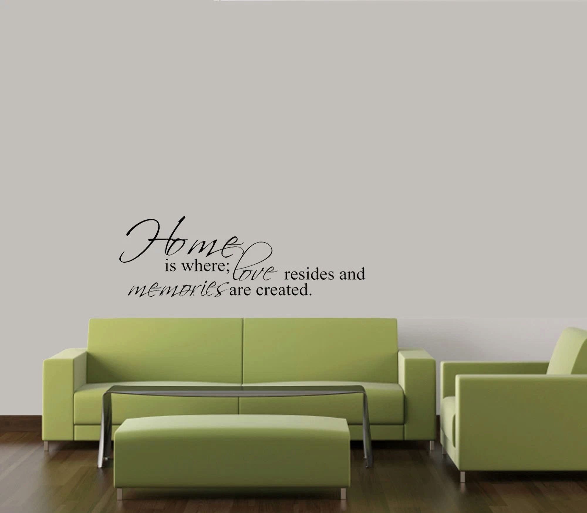 Home Is Where Love Resides Vinyl Wall Decal Lettering Quote Home Decor ...