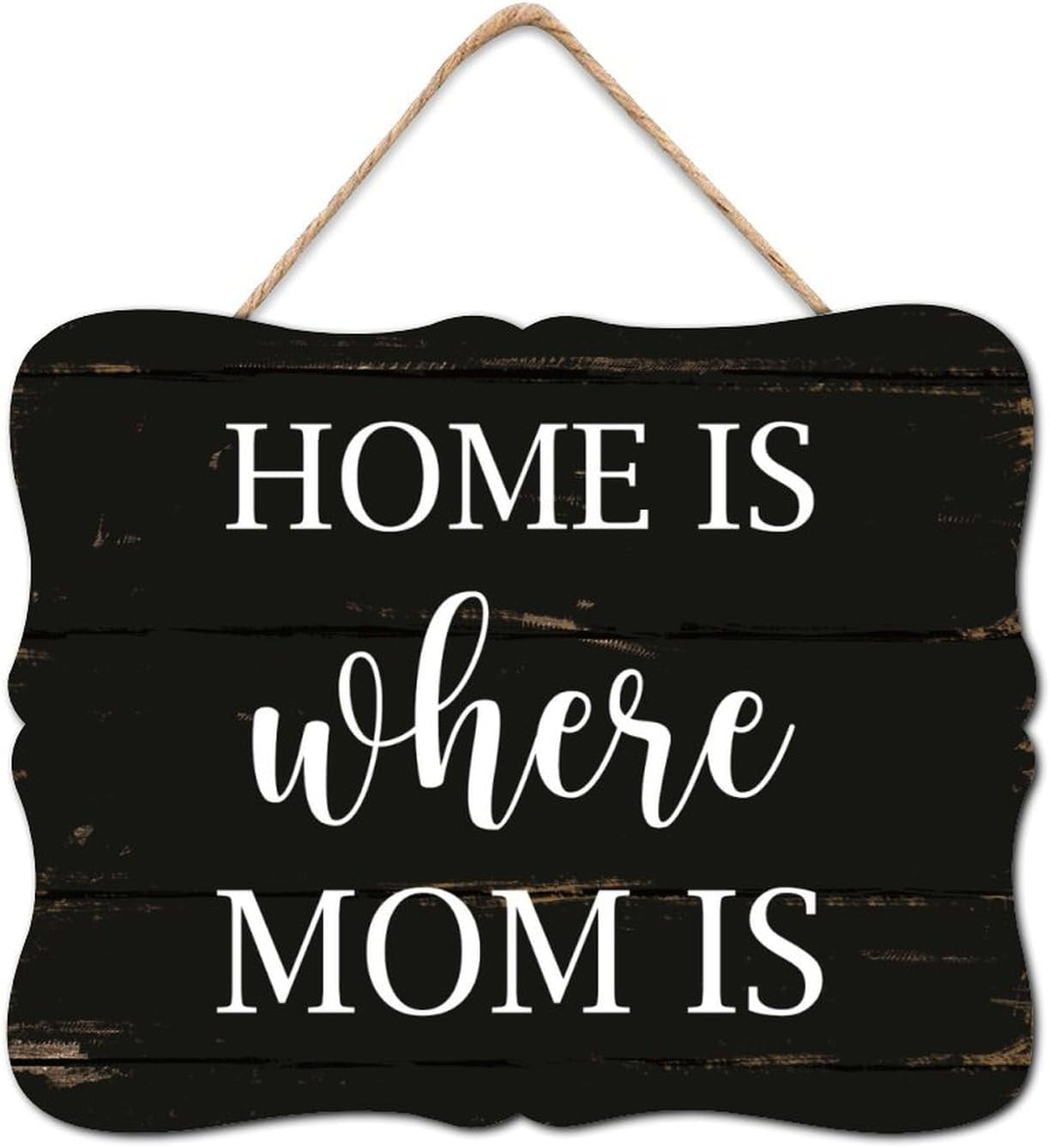 Home Is Where Mom Is Wood Signs Farmhouse Wood Hanging Sign Wood ...
