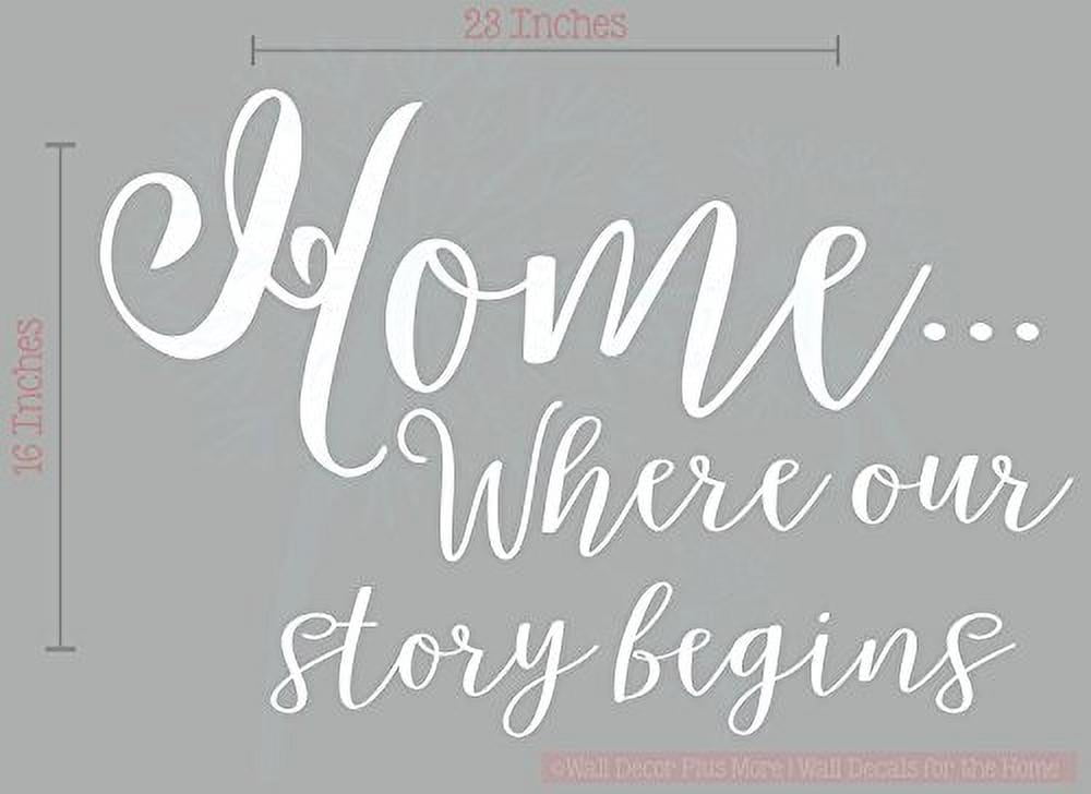Home Is Where Our Story Begins Wall Stickers Vinyl Lettering Decals ...