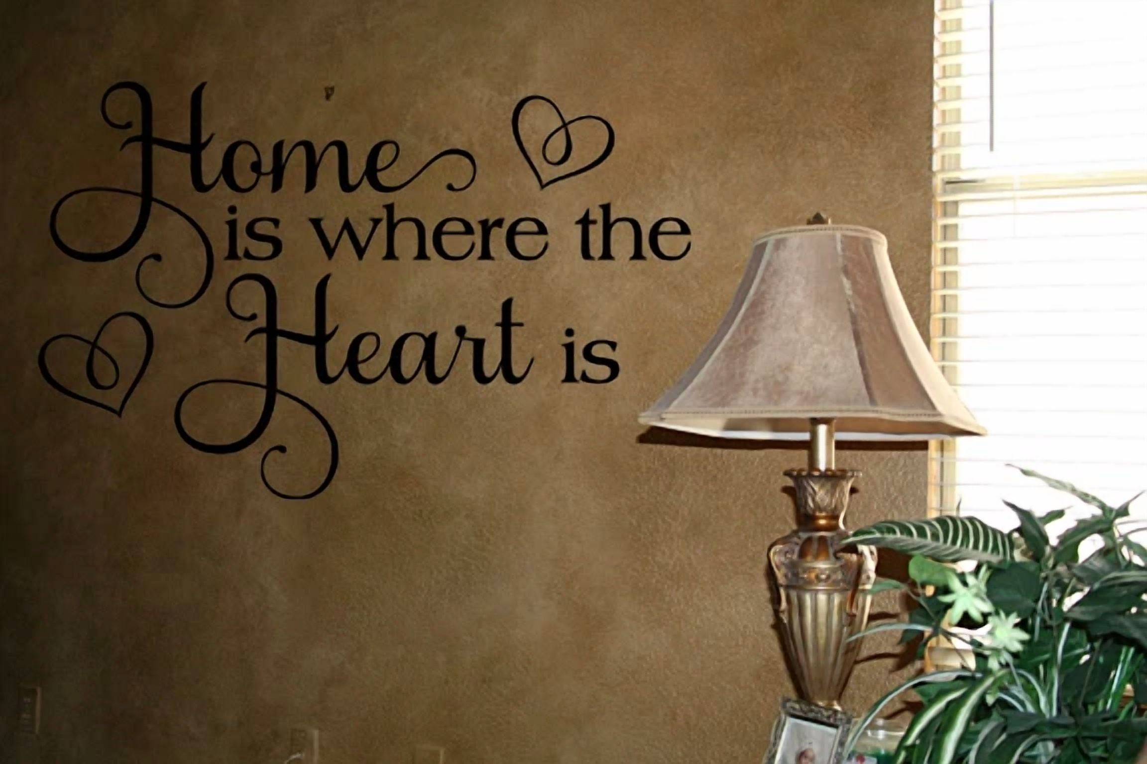Home Is Where The Heart Is Lettering Vinyl Wall Decals Sayings Quotes ...