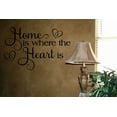 Home Is Where The Heart Is Lettering Vinyl Wall Decals Sayings Quotes ...