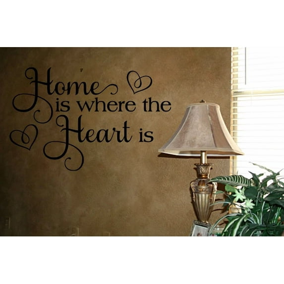 Home Is Where The Heart Is Lettering Vinyl Wall Decals Sayings Quotes ...