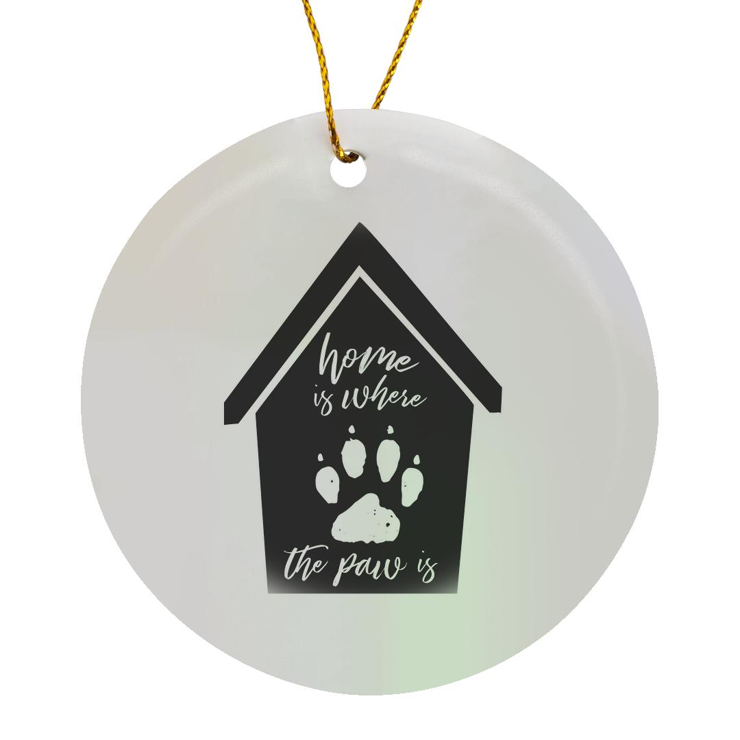 3drose, Home Is Where the Paw Is Inside a Dog House Silhouette with Paw ...