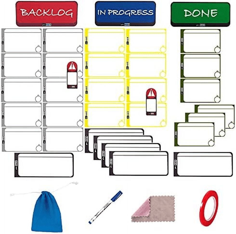 Home Kanban Board Set, Scrum Board Set, Scrum Kit, Full Kanban Board ...