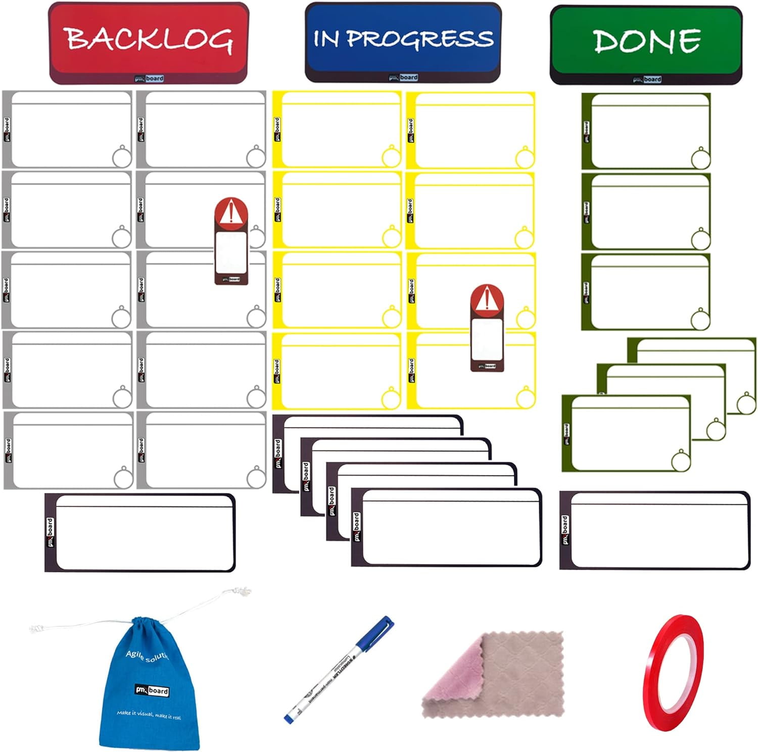Home Kanban Board Set, Scrum Board Set, Scrum Kit, Full Kanban Board ...