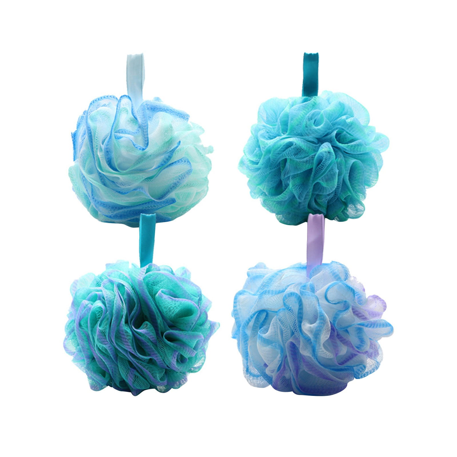 Home and Kitchen 4pack Loofah Bath Sponge Large Soft Nylon Mesh Puff ...