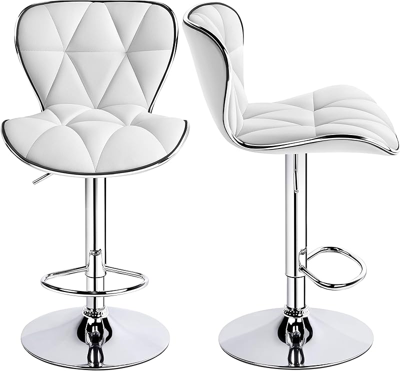 Home Kitchen Bar Stools Fashionable Height Adjustable PU Leather Swivel ...