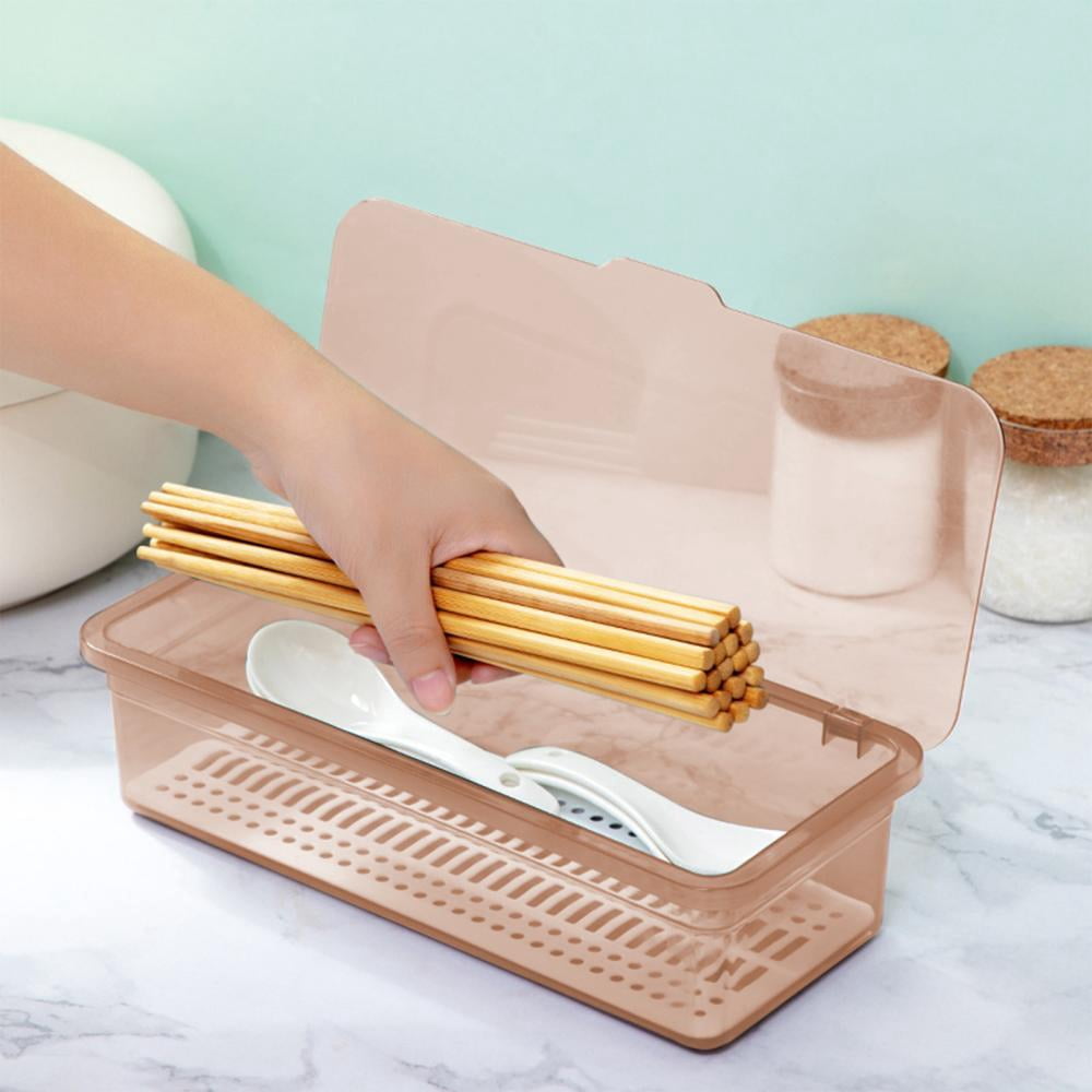Home Kitchen Chopsticks Box Cutlery Chopsticks Storage Box Drainage ...