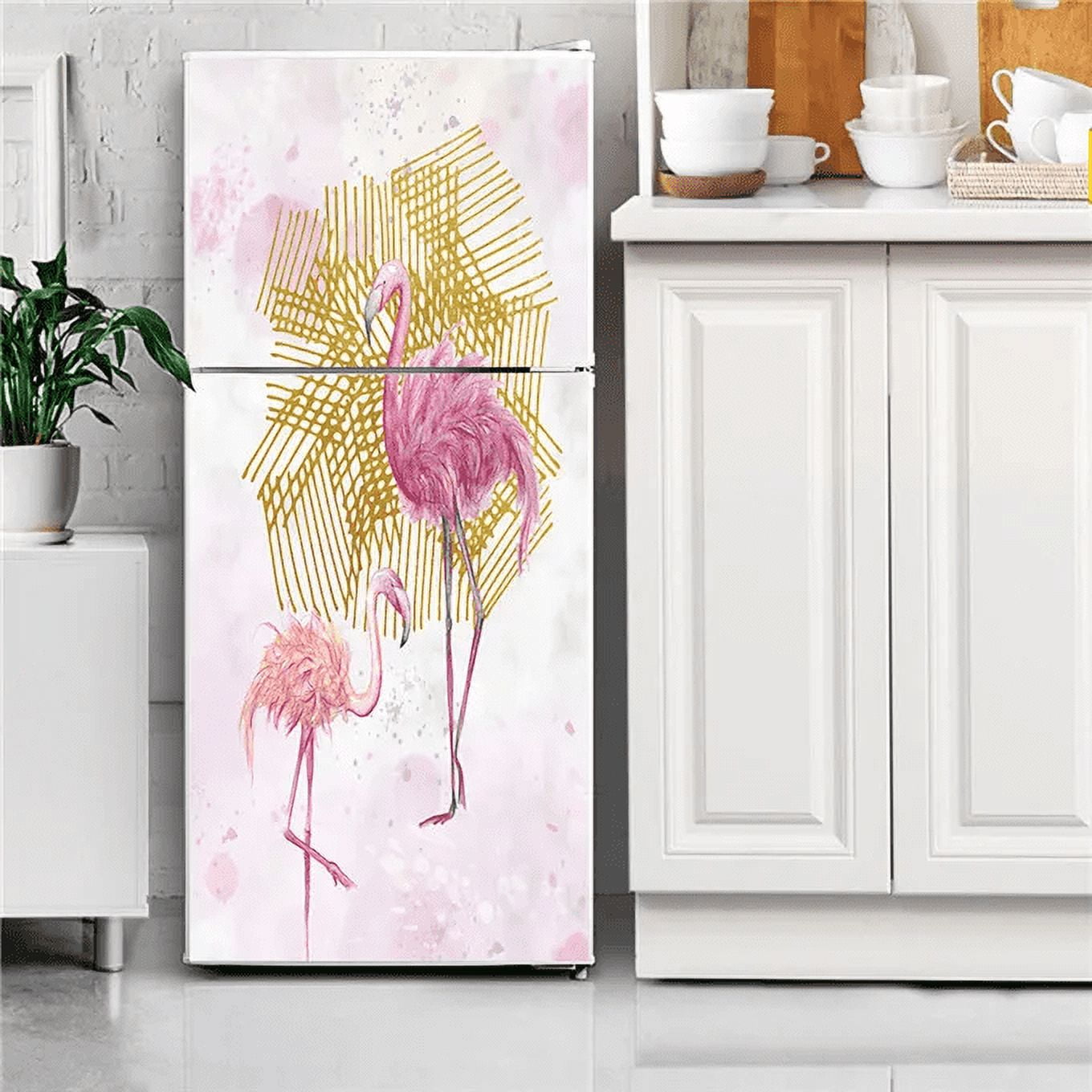 Home Kitchen Design Decoration Floral Mural Refrigerator Sticker PVC ...