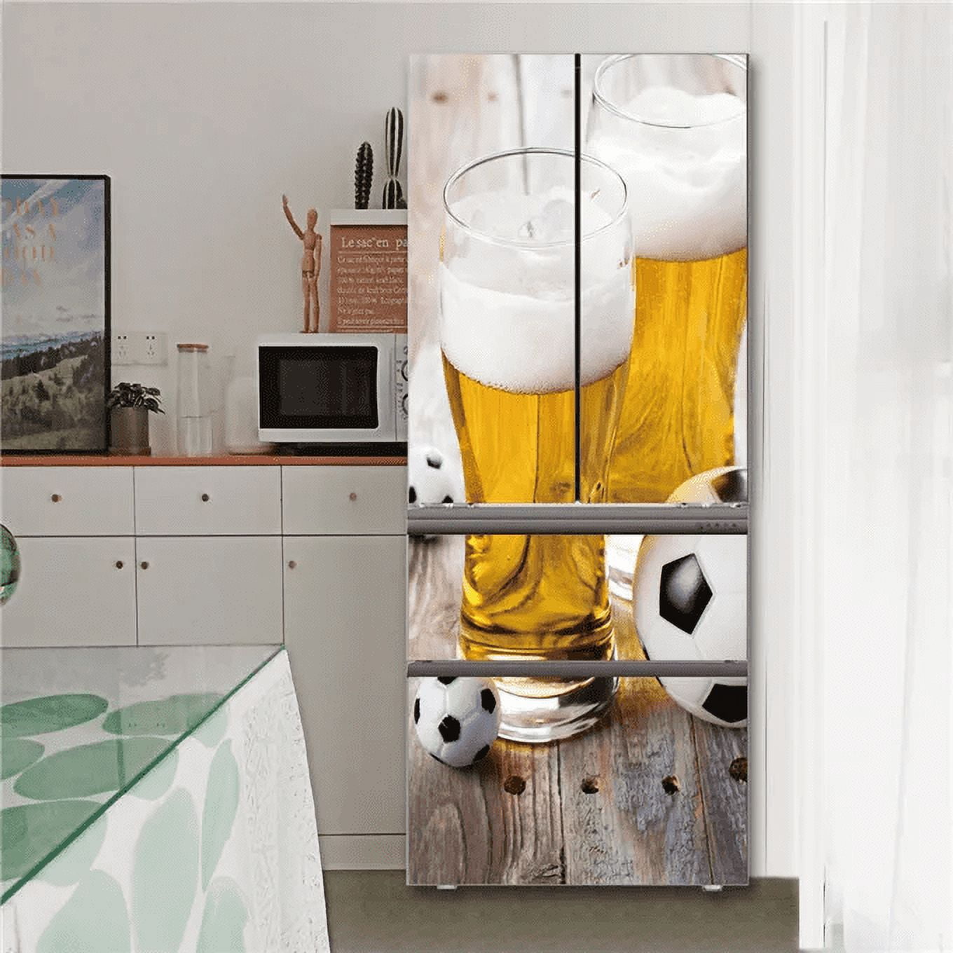 Home Kitchen Design ration Floral Mural Refrigerator Sticker PVC ...