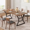 Tribesigns Oversized Rustic Dining Table, 71 in. Rectangular Wooden ...