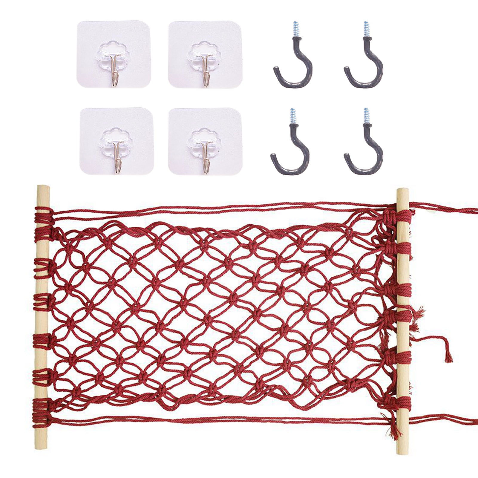 Home Kitchen Hanging Fruit Basket, Hand-Woven Vegetable and Fruit Net ...