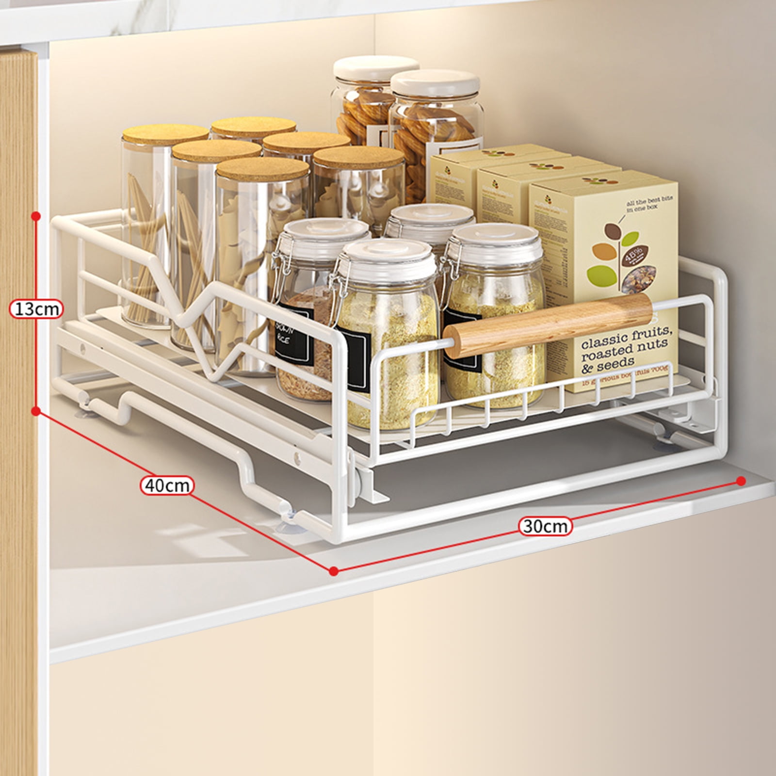 Home Kitchen Pull Out Cabinet Dish Rack, Slide Out Dish Drying Rack ...