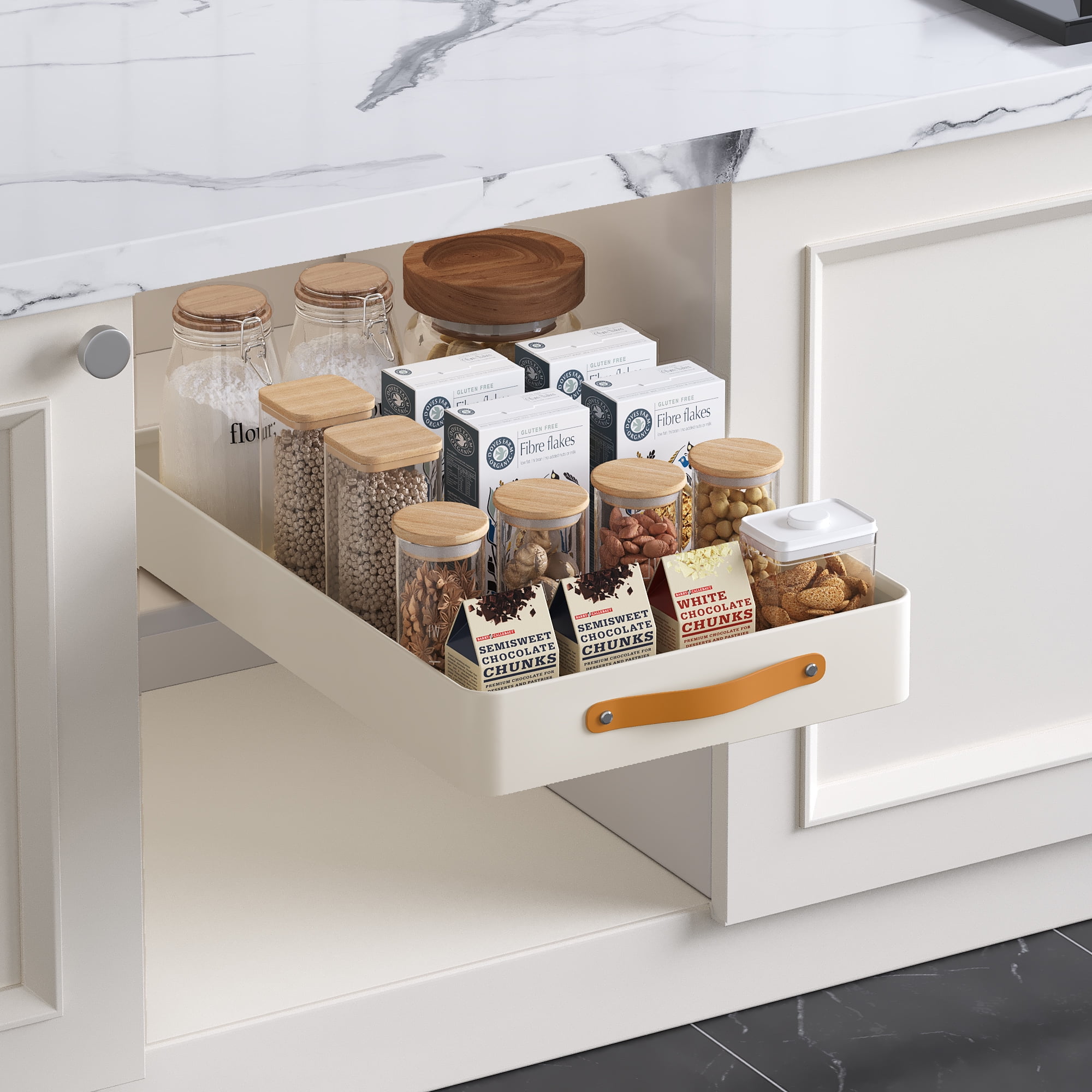 Home Kitchen Pull Out Drawer For Cabinet Slide Out Shelf Multi-Purpose ...