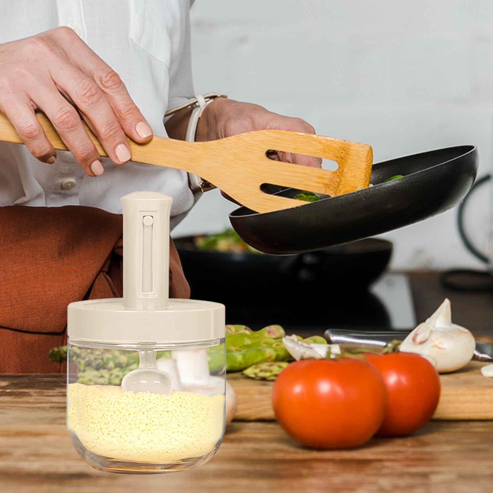 Home Kitchen Retractable Glass Seasoning Bottle, Chicken MSG Jar Spice ...