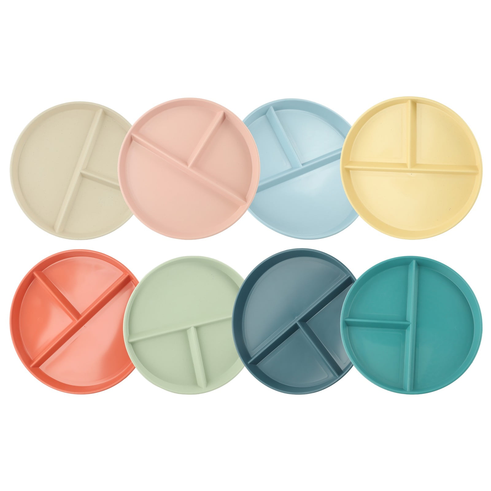 Home Kitchen Tableware 3 Compartments Plate Adults Divided Fat Reducing ...