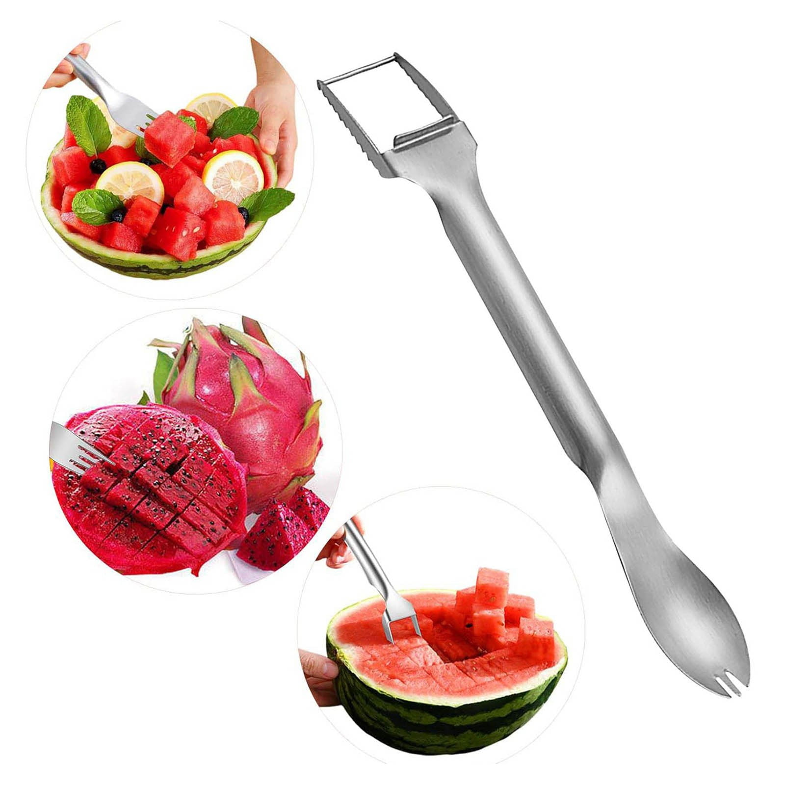 Home & Kitchen Watermelon Cutting Stainless Steel Double Head ...