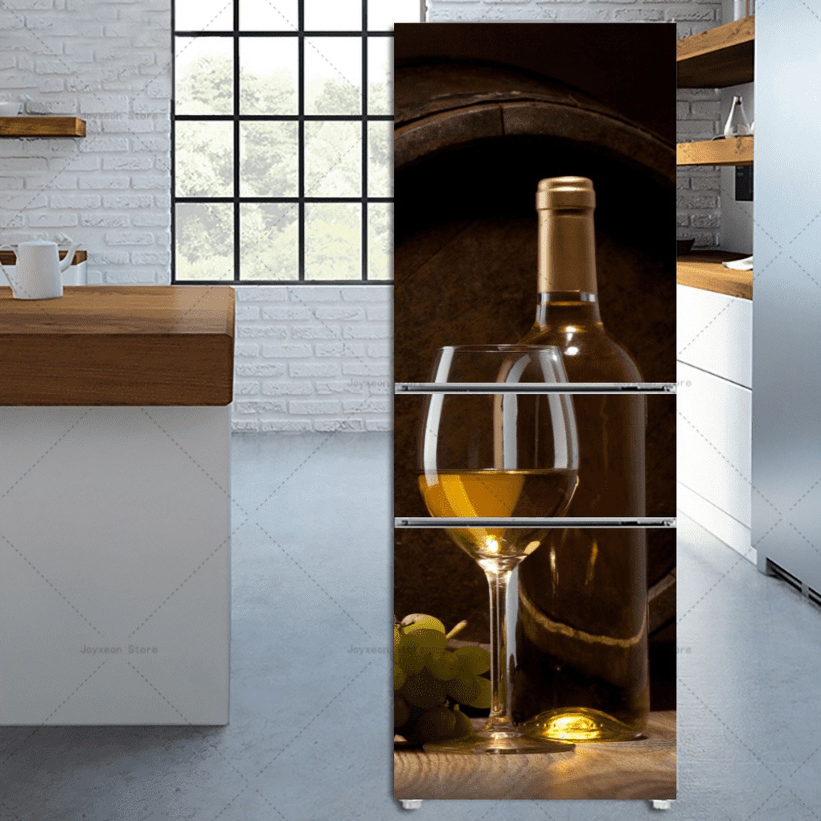Home Kitchen Wine Glass Refrigerator Sticker Removable Waterproof ...